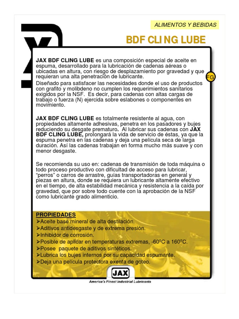 BDF Cling Lube | PDF