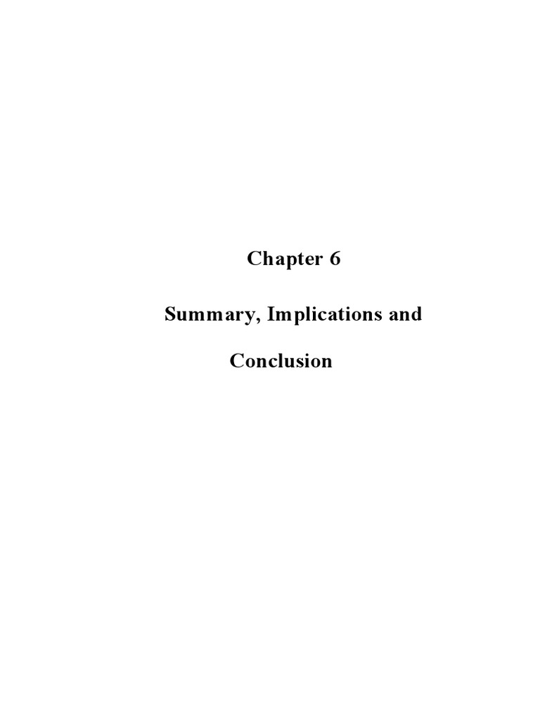 Summary, Implications and Conclusion | Download Free PDF | Adolescence | Mental Disorder
