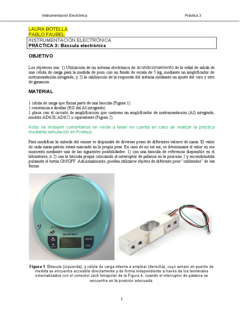 Practica 3 | PDF | Electrónica | Balanza