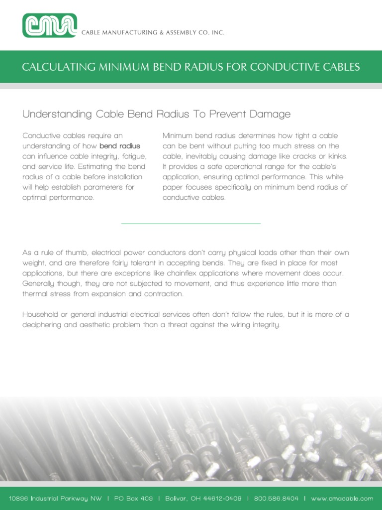 Bend Radius For Cable | PDF | Optical Fiber | Applied And ...