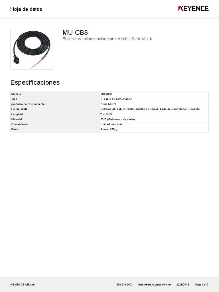 MU-CB8_Datasheet | PDF