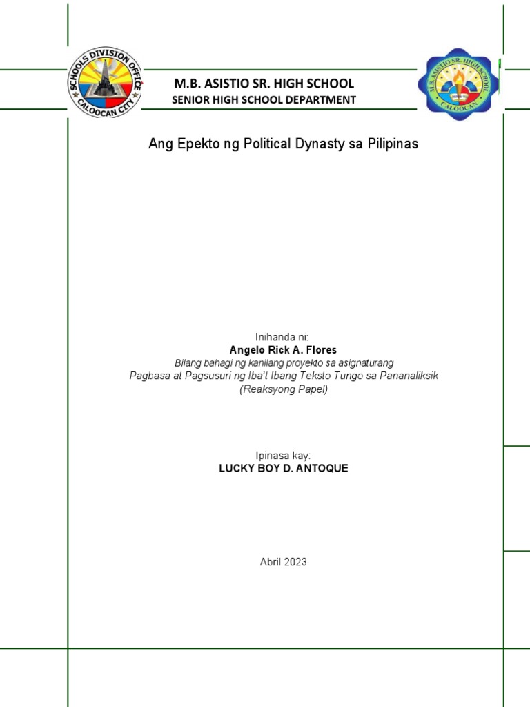 Reaction Paper 2 | PDF
