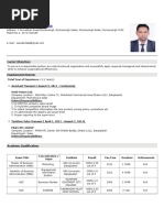 Modern CV Format of Bangladesh | PDF | Sales | Bangladesh