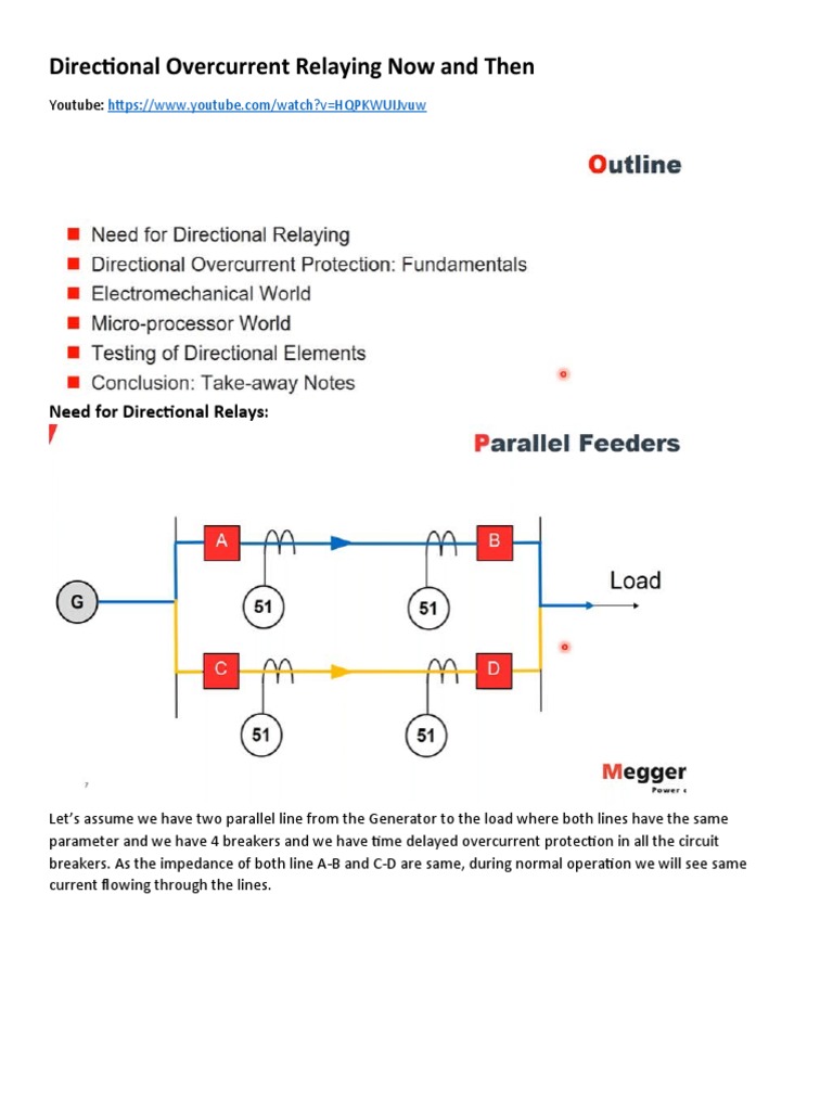 Directional Overcurrent Relaying Now and Then | PDF | Relay ...