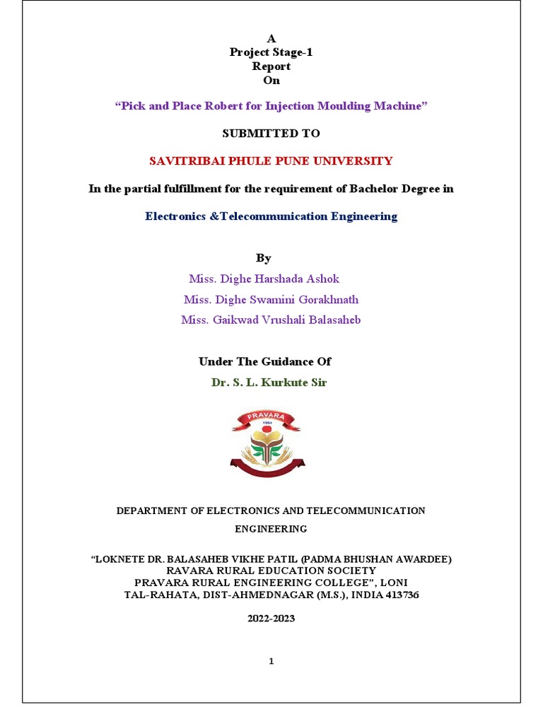 Project Stage 1 Report | PDF | Engineering | Robot