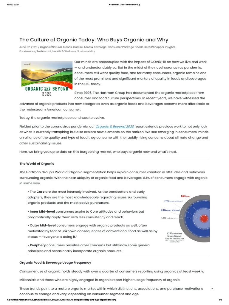 The Culture Of Organic Today An Exploration Of Organic Food Purchasers