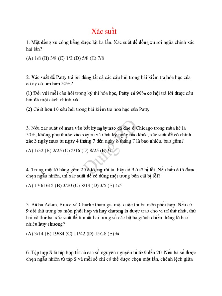 Xac Suat | PDF