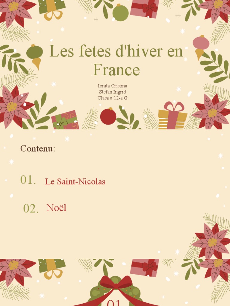 Les Fetes D'hiver en France | PDF | Noël