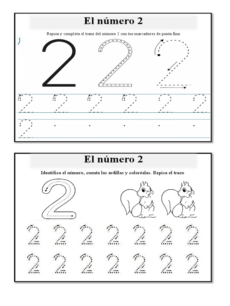 Trazo Numero 2 Parte 2 | PDF