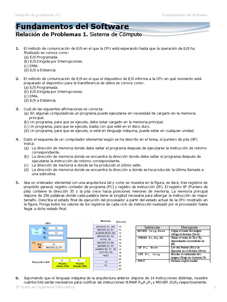 ProblemasTema1 (1) Yh | PDF | De entrada y salida | Programación