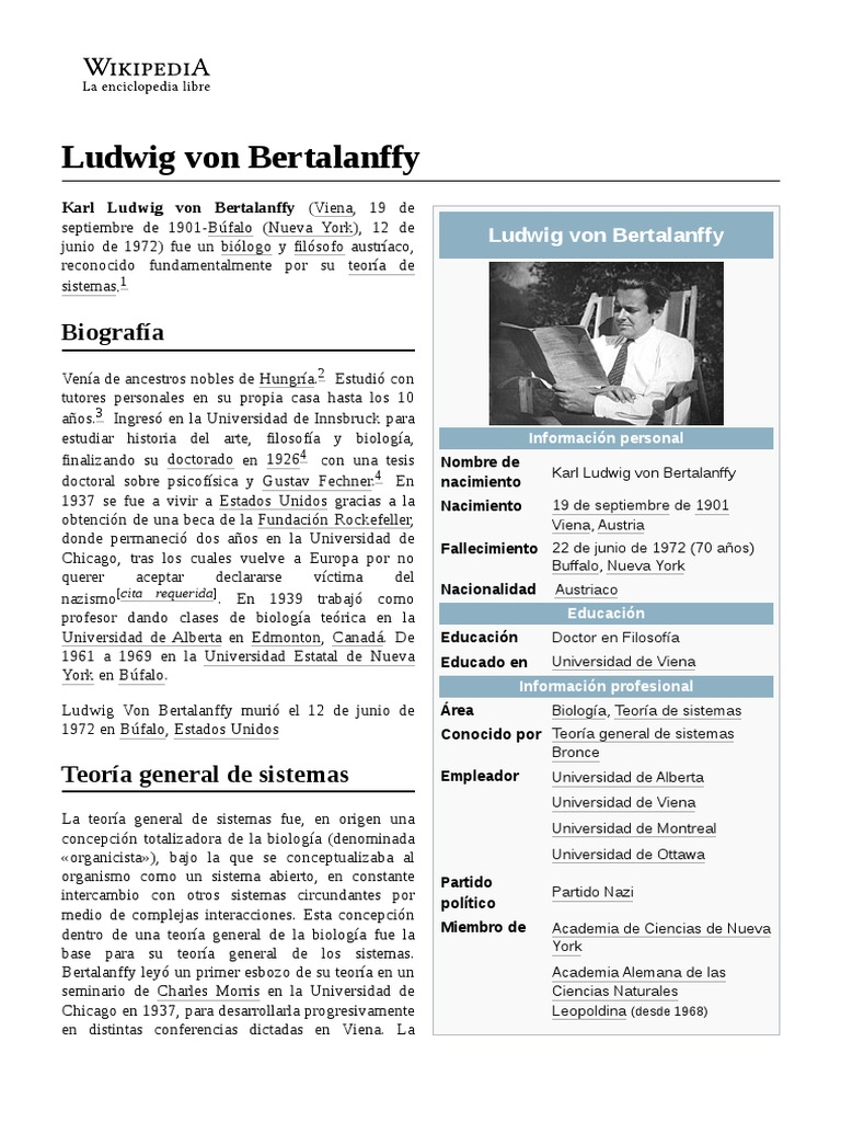 Ludwig Von Bertalanffy | PDF | Science