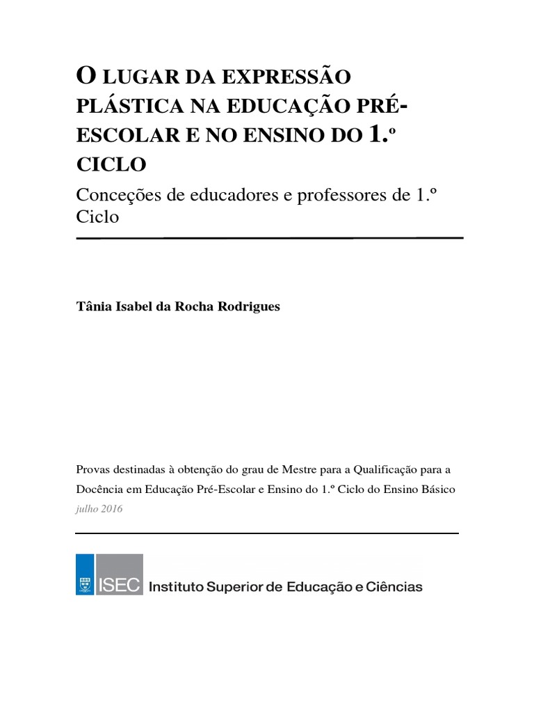 Tese Final Imprimir PDF | PDF | Aprendizado | Desenho Tese Final Imprimir PDF | PDF | Aprendizado | Desenho