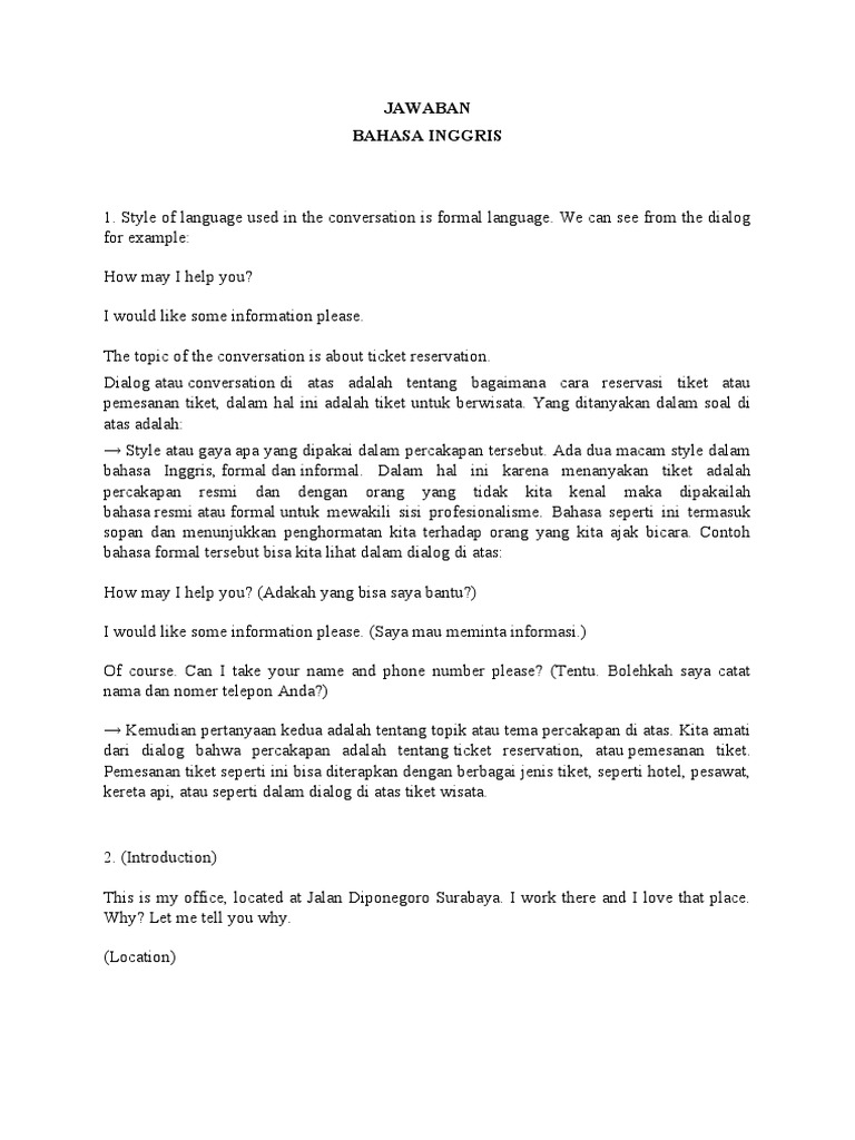 Bahasa Inggris | PDF | Karier & Perkembangan | Kajian Bahasa Asing