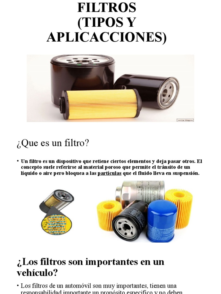 Tipos de Filtros | PDF