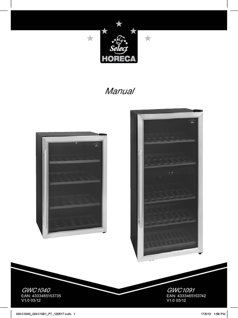 GWC1040 - 1091 Horeca Select Wine Coolers PT | PDF | Geladeira | Vinhos