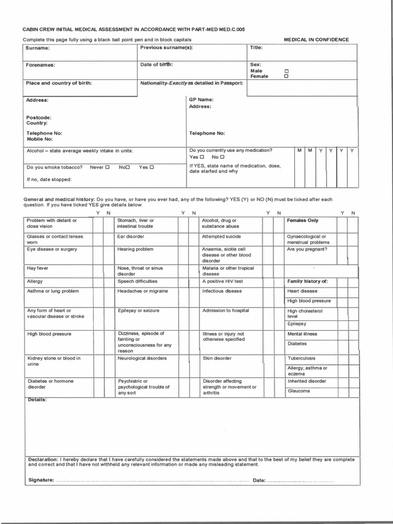 Heathrow Medicals Cabin Crew Medical and Consent | PDF | Epilepsy ...
