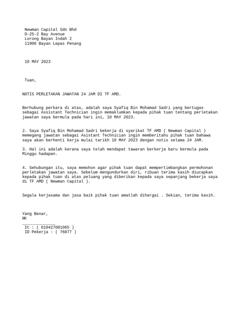 Notis 24jam Pdf