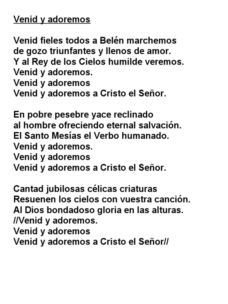 Venid Fieles Todos | PDF | Religión y espiritualidad