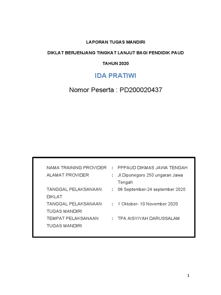 LAPORAN TUGAS MANDIRI Dikjut PDF | PDF