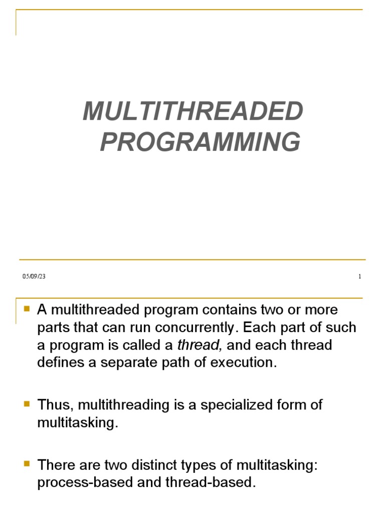 9multi Threading Latest Mb Pdf Class Computer Programming Process Computing 9612