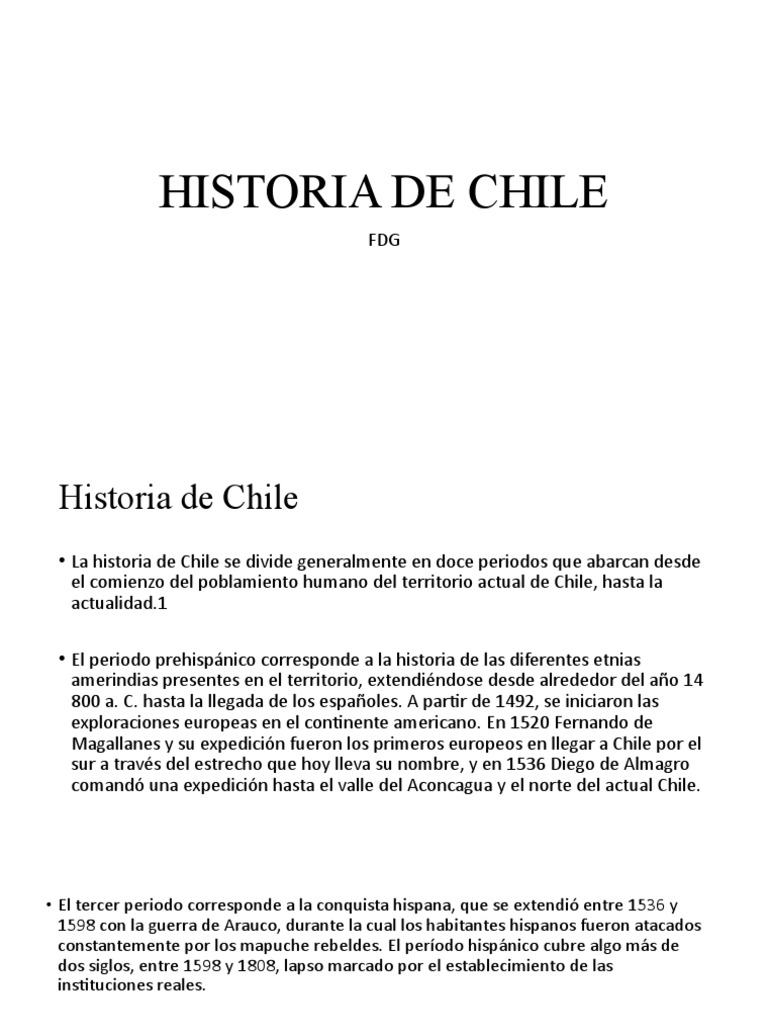 Historia de Chile | PDF | Chile | América del Sur