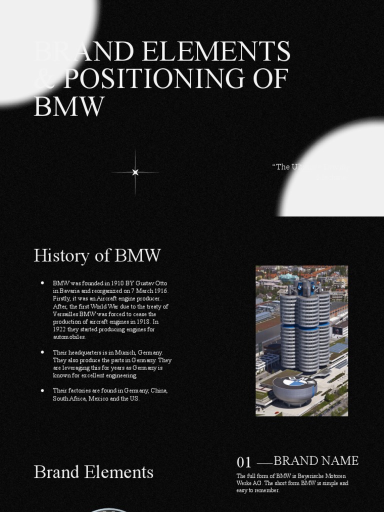 Brand Elements & Positioning of BMW: "The Ultimate Driving Machine ...