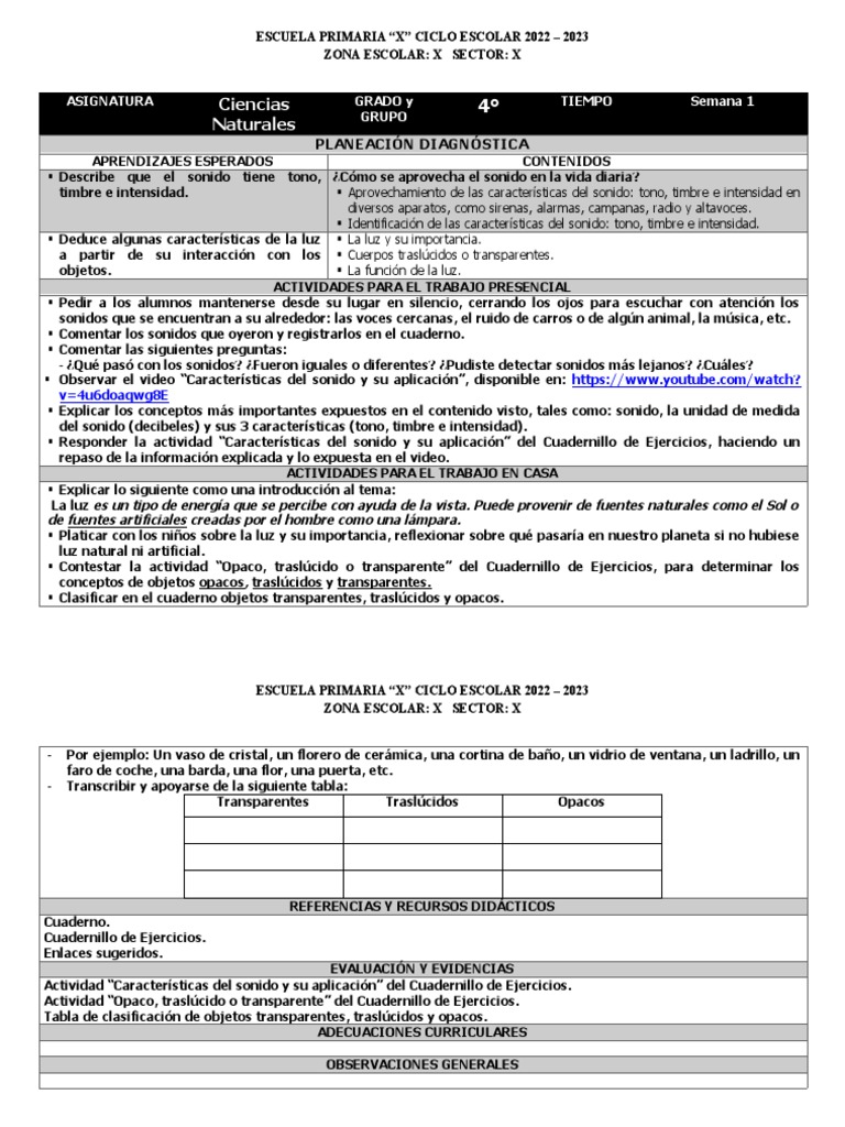 4to Grado Ciencias Naturales (Sep. 2022-2023) | PDF | Luna | Imán