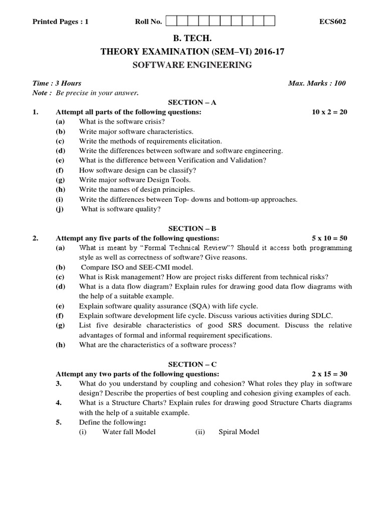 Software Engineering Ecs602 | PDF | Software Development Process | Computer Engineering