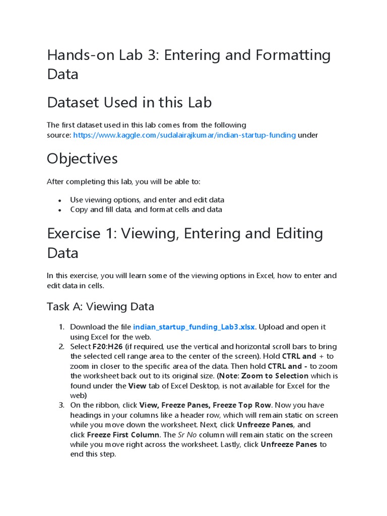 Hands On Lab 2 | PDF | Microsoft Excel | Software