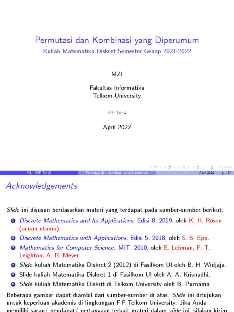 7 2 PermutasiKombinasiUmum PDF | PDF | Seni & Disiplin Bahasa