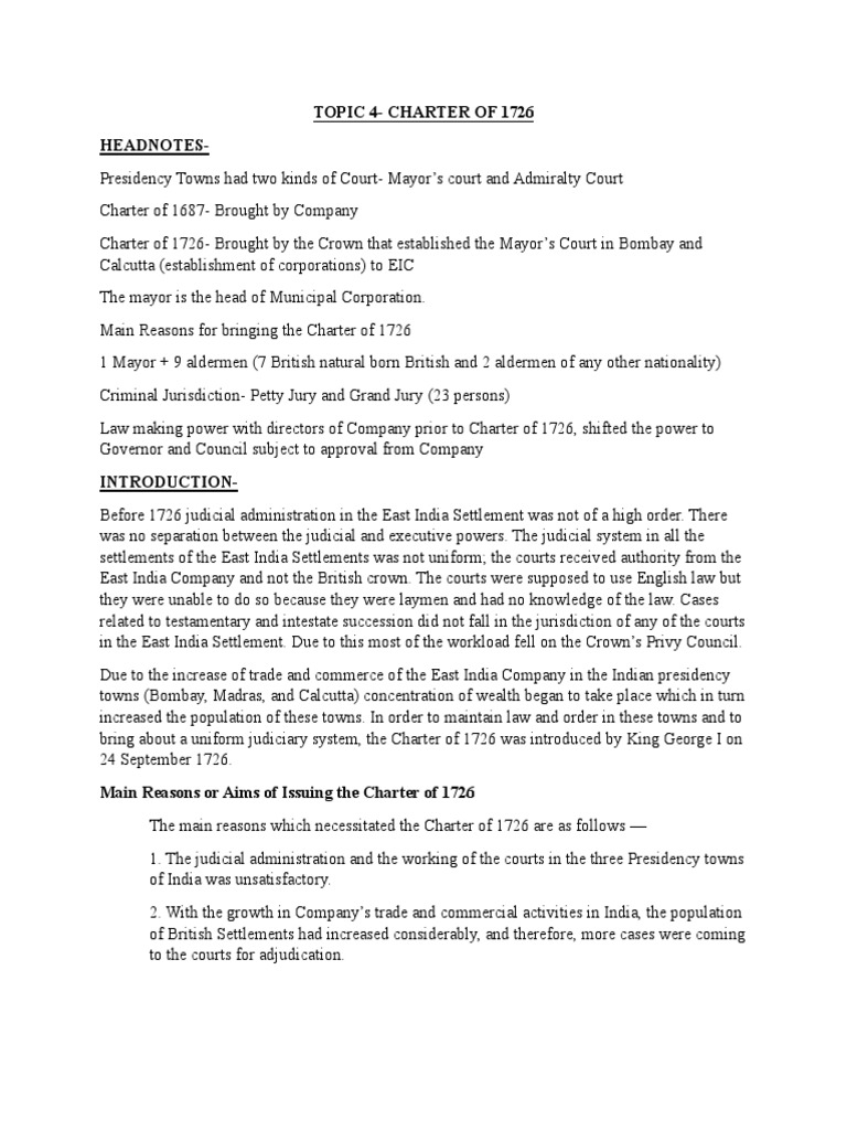 Charter of 1726 | PDF | Grand Jury | Crimes