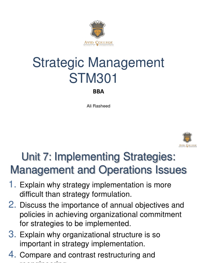 Topic 7 | PDF | Strategic Management | Organizational Structure