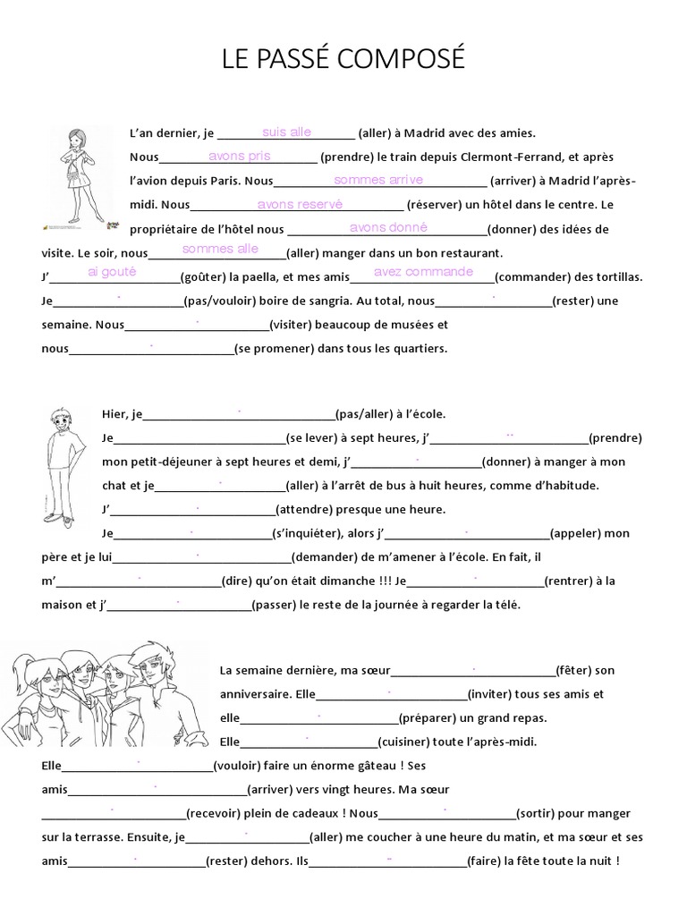 Passe Compose - Ejercicio 1 | PDF