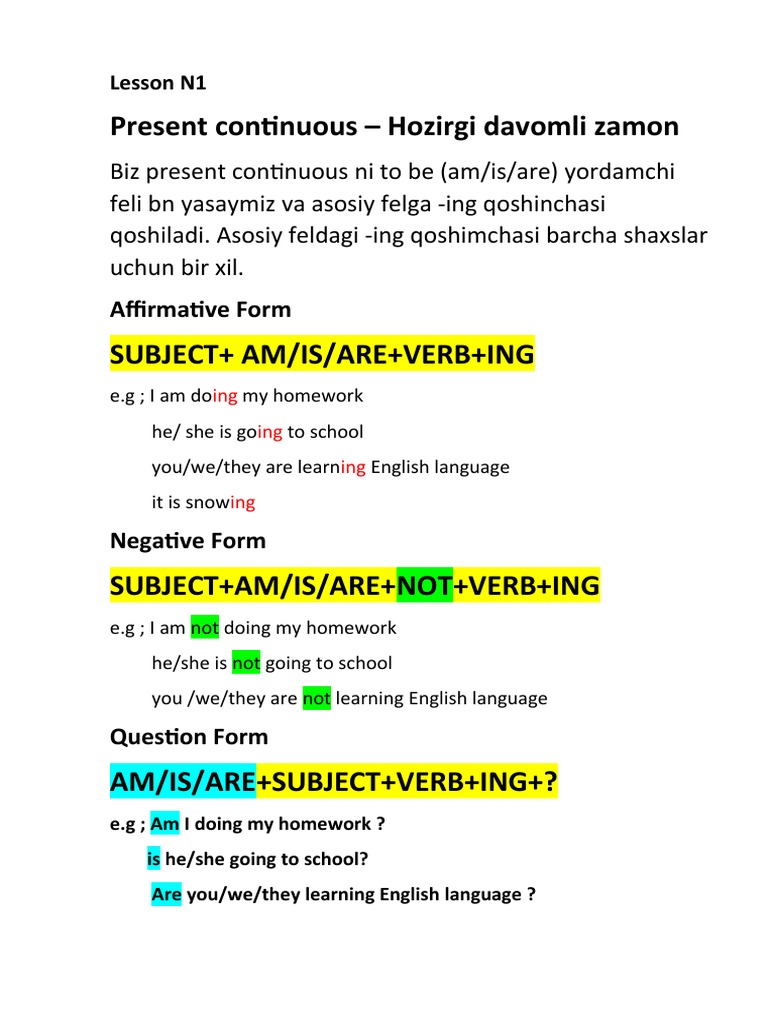 Lesson N1 PC | PDF | Language Arts & Discipline