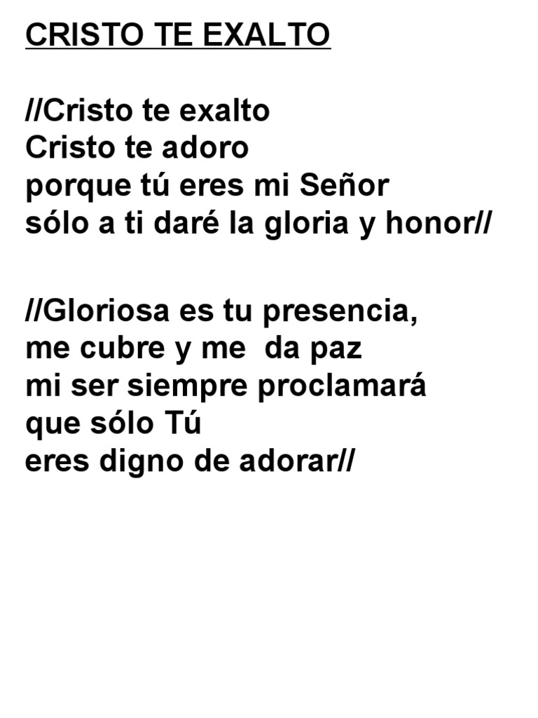Cristo Te Exalto | PDF | Religión y espiritualidad