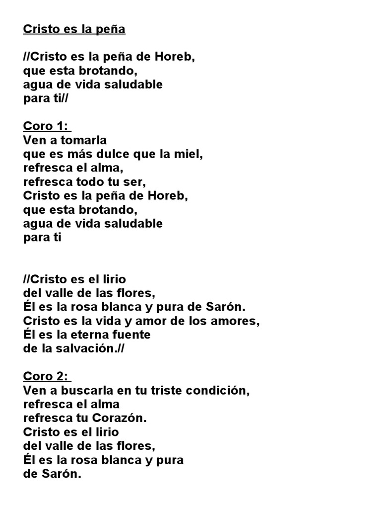 Cristo Es La Peña Pdf