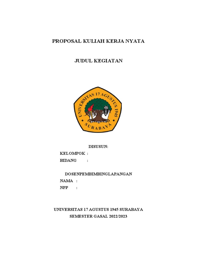 Template Proposal KKN Per Bidang | PDF