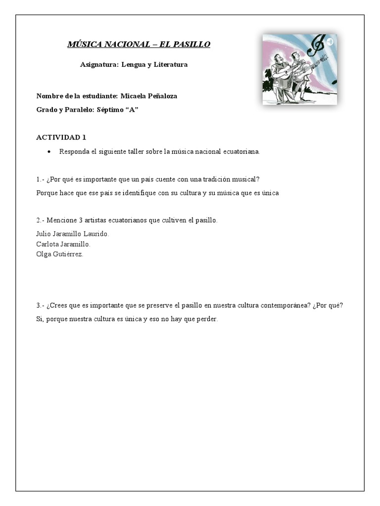 Música Nacional - El Pasillo | PDF