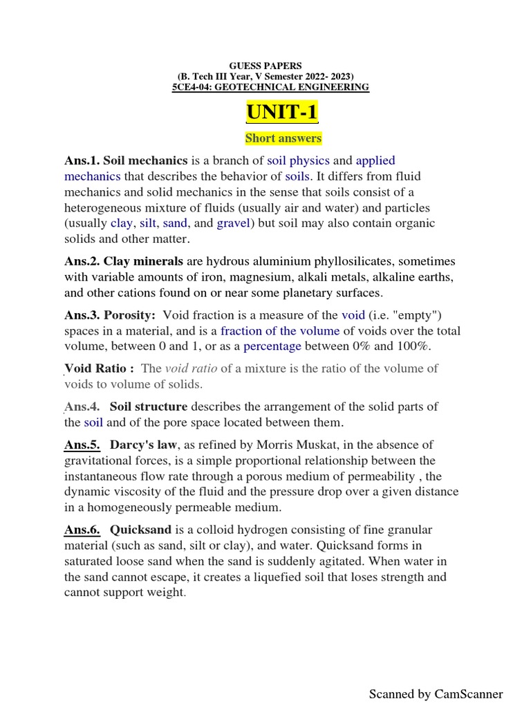 GT Guess Paper Solution V Sem PDF | PDF | Porosity | Stress (Mechanics)
