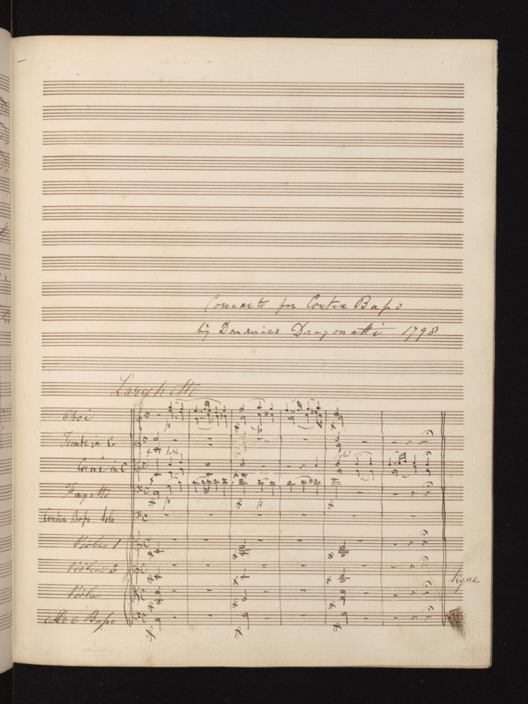 Dragonetti, Domenico. - Concerto For Contra Basso, 1798pdf PDF | PDF