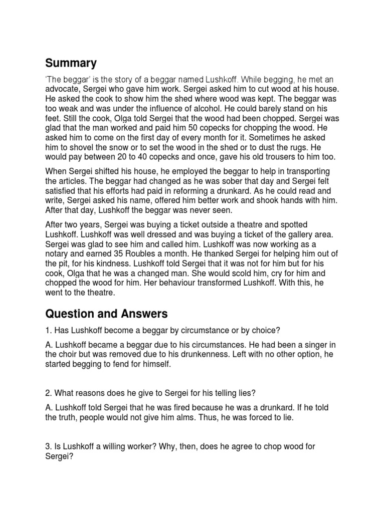 C9LLMCh10 The Beggar | PDF