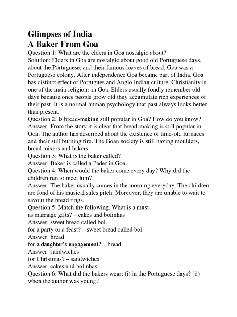 C10LFFCh5ab A Baker From Goa Coorg PDF | PDF | Trees | Moon