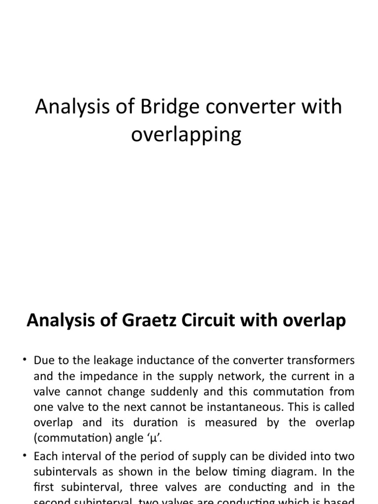 Analysis of Bridge Converter With Overlapping | PDF