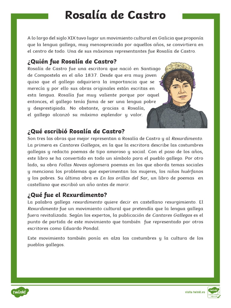 Hoja Informativa Rosalía de Castro | PDF