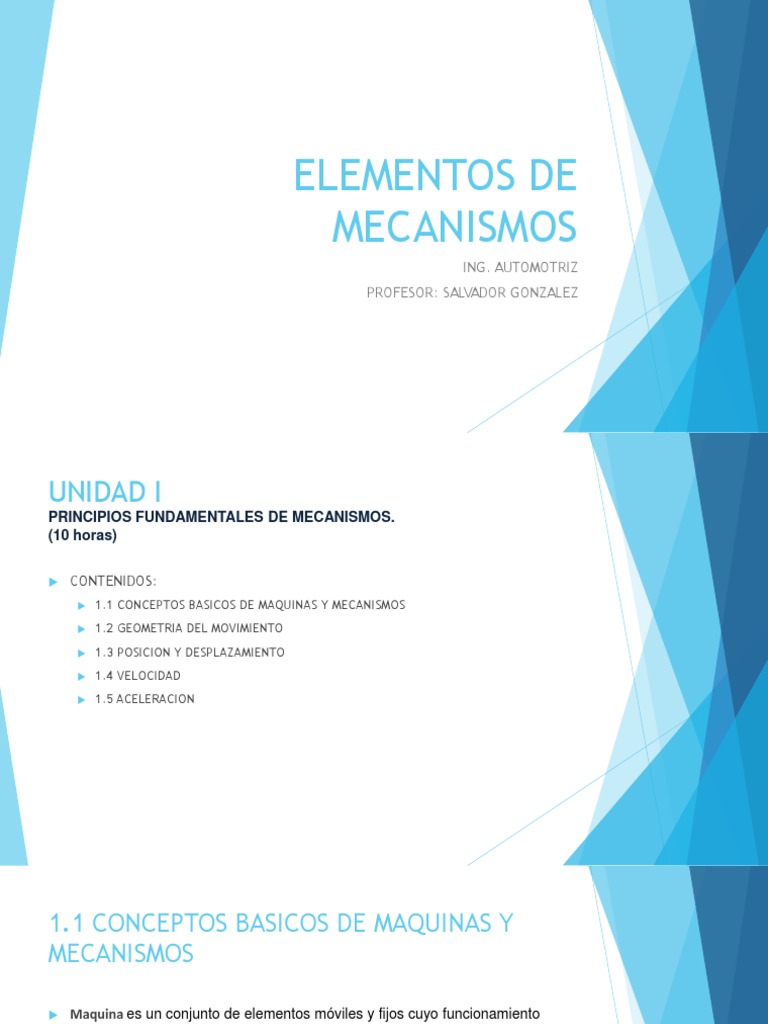 Elementos de Mecanismos - PDF | PDF | Engranaje | Rodamiento (Mecánico)