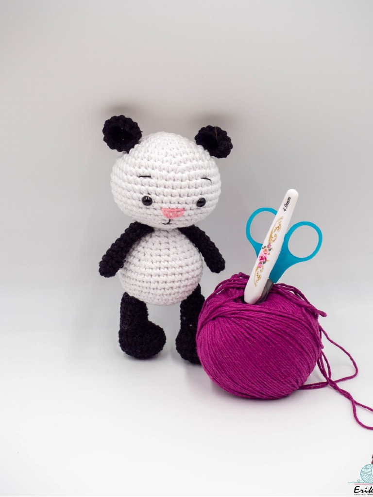 Pattern Template Mini Pals Petunia The Panda | PDF | Crochet | Figured ...