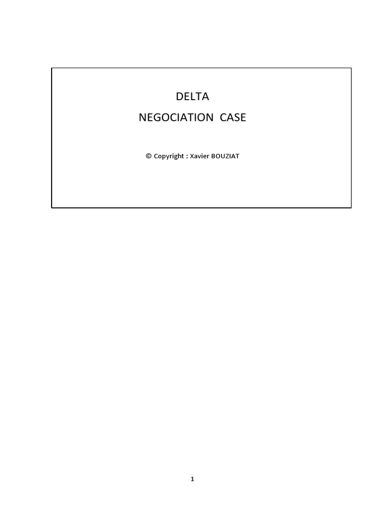 DELTA CASE English | PDF | Prices | Negotiation