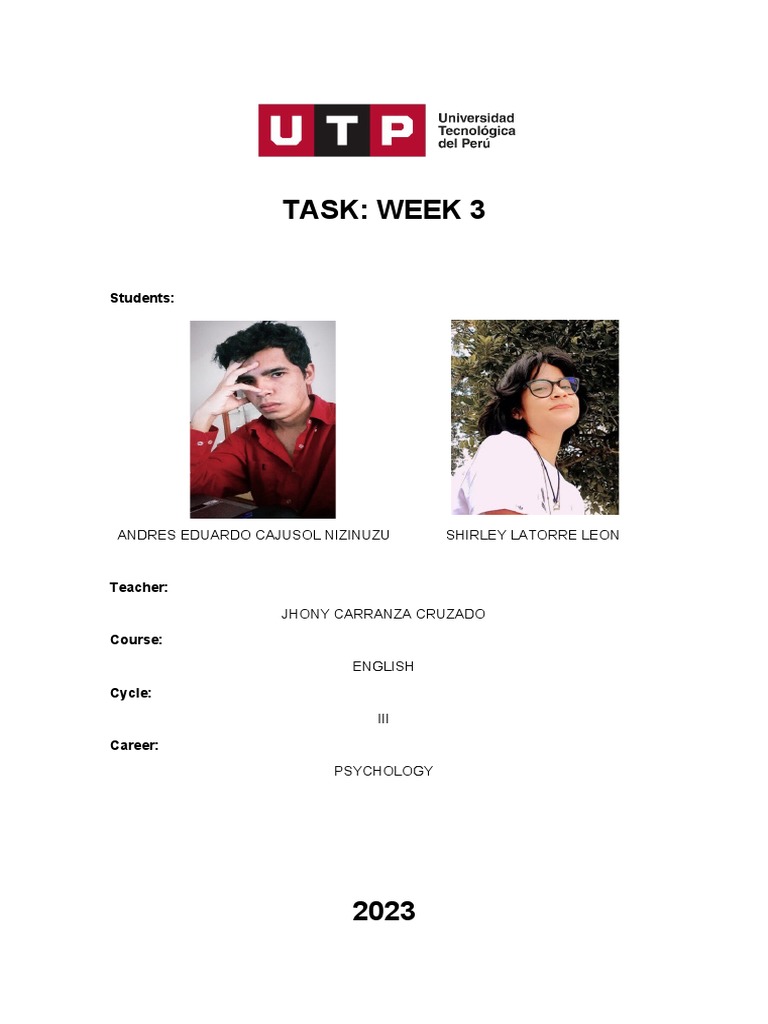 Week 03 - Task Assignment - Let Me Introduce My Family. | PDF Week 03 - Task Assignment - Let Me Introduce My Family. | PDF
