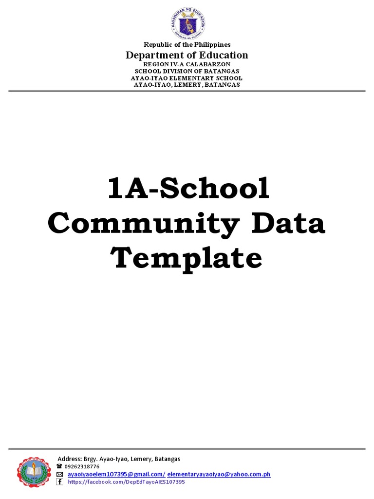 1 School Community Data Template | PDF