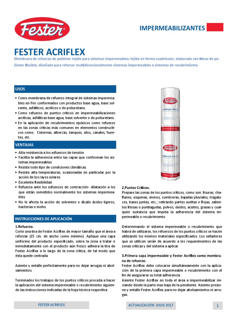 3.fester Acriflex | PDF | Sustancias químicas | Ciencias fisicas